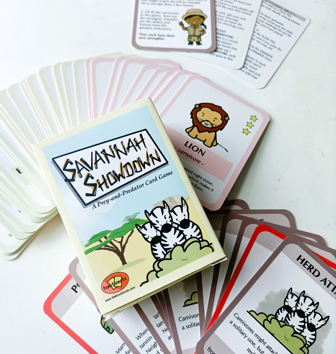 Savannah Showdown - Card Game！For Ages 6+ and up! (2 to 3 Pplayers ...